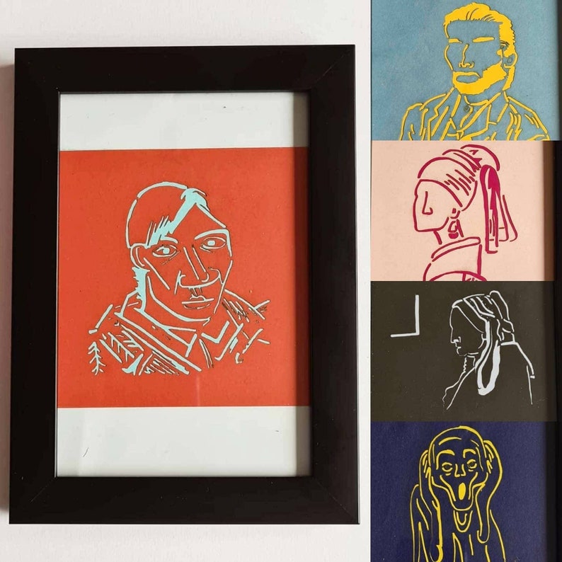 Abstract Laser-cut Famous Paintings for Art Lovers - Perfect for Home ...
