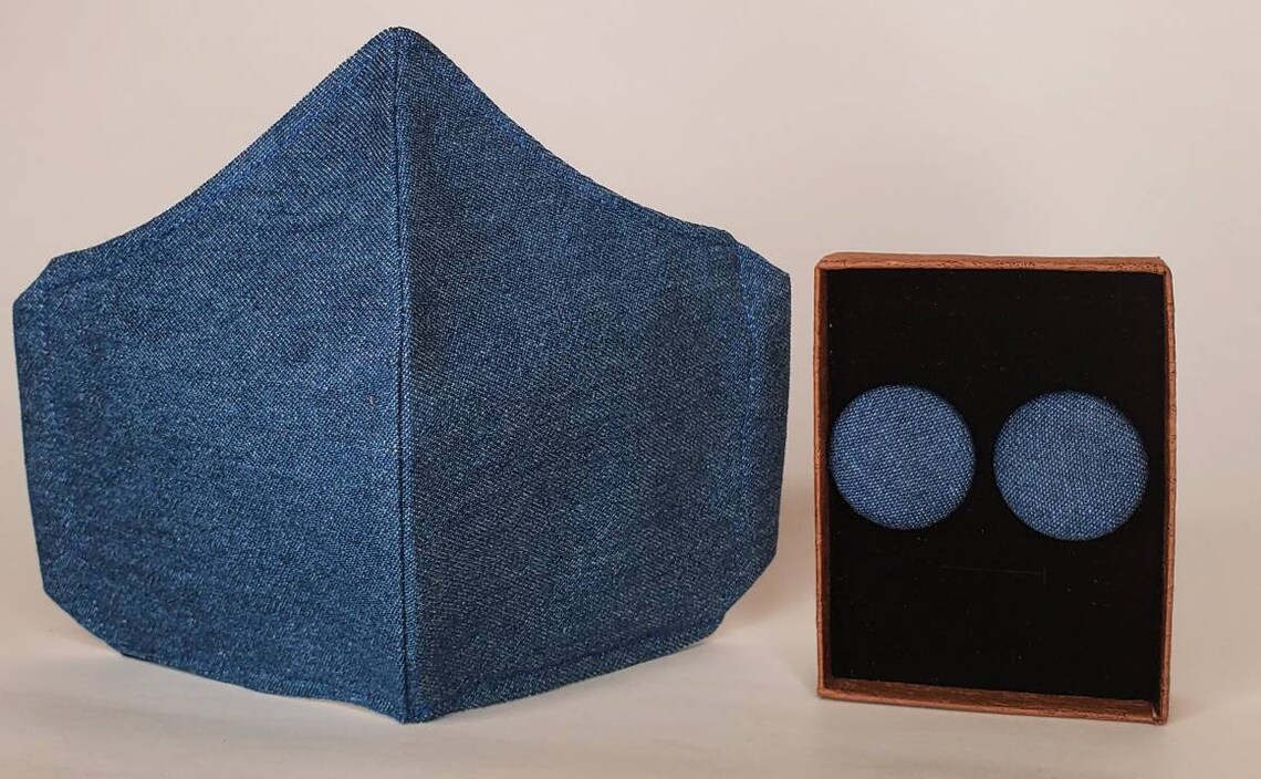 CUSTOM: Denim Blue Jean Face Mask 3D and Adjustable - Etsy