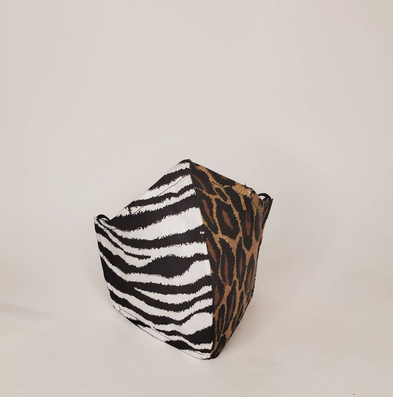 Adjustable Leopard Zebra Tiger Split Face Mask With Filter Pocket - Etsy