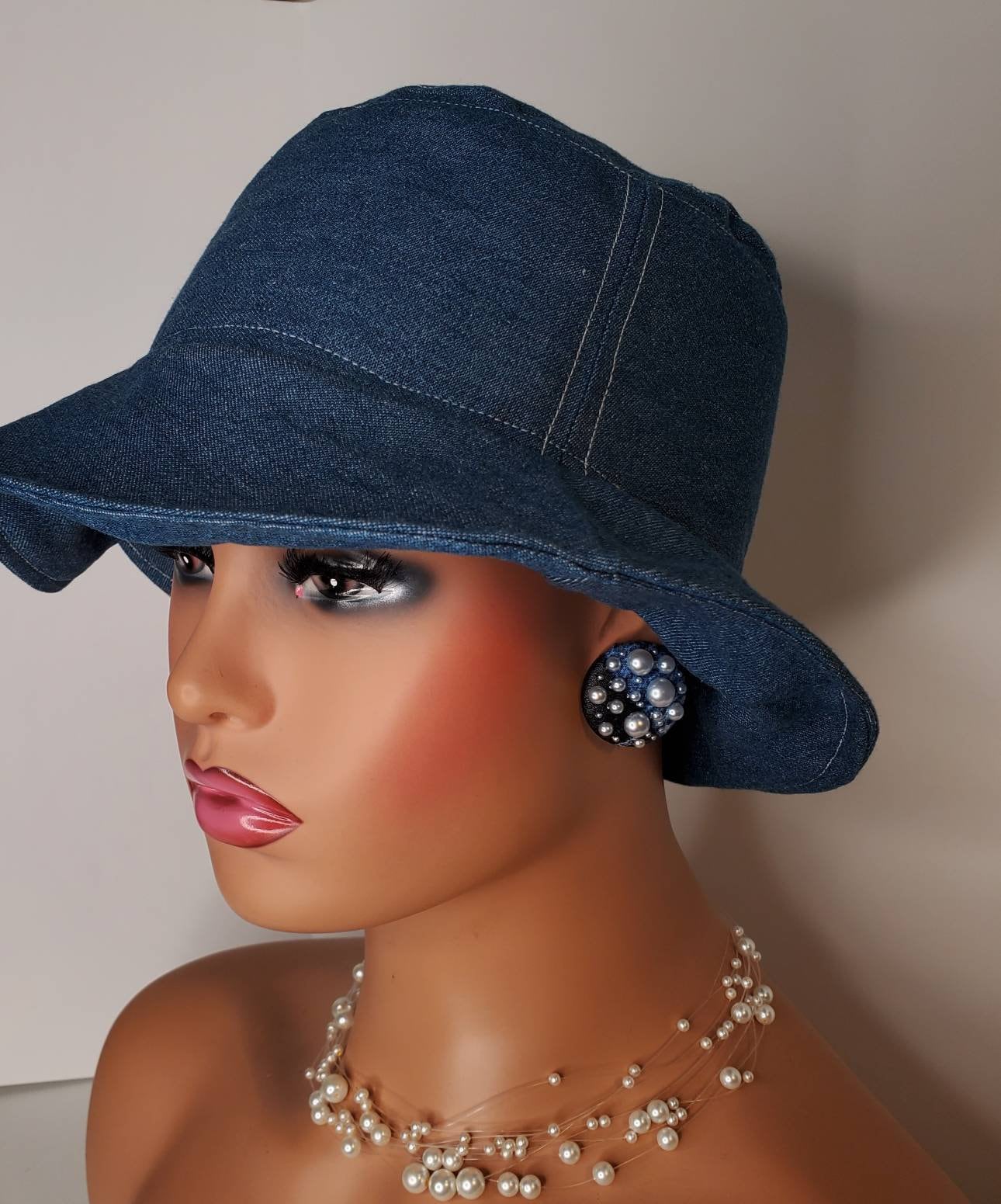 CUSTOM Denim Blue Jean Pearl Face Mask With Filter Pocket 3D and ...