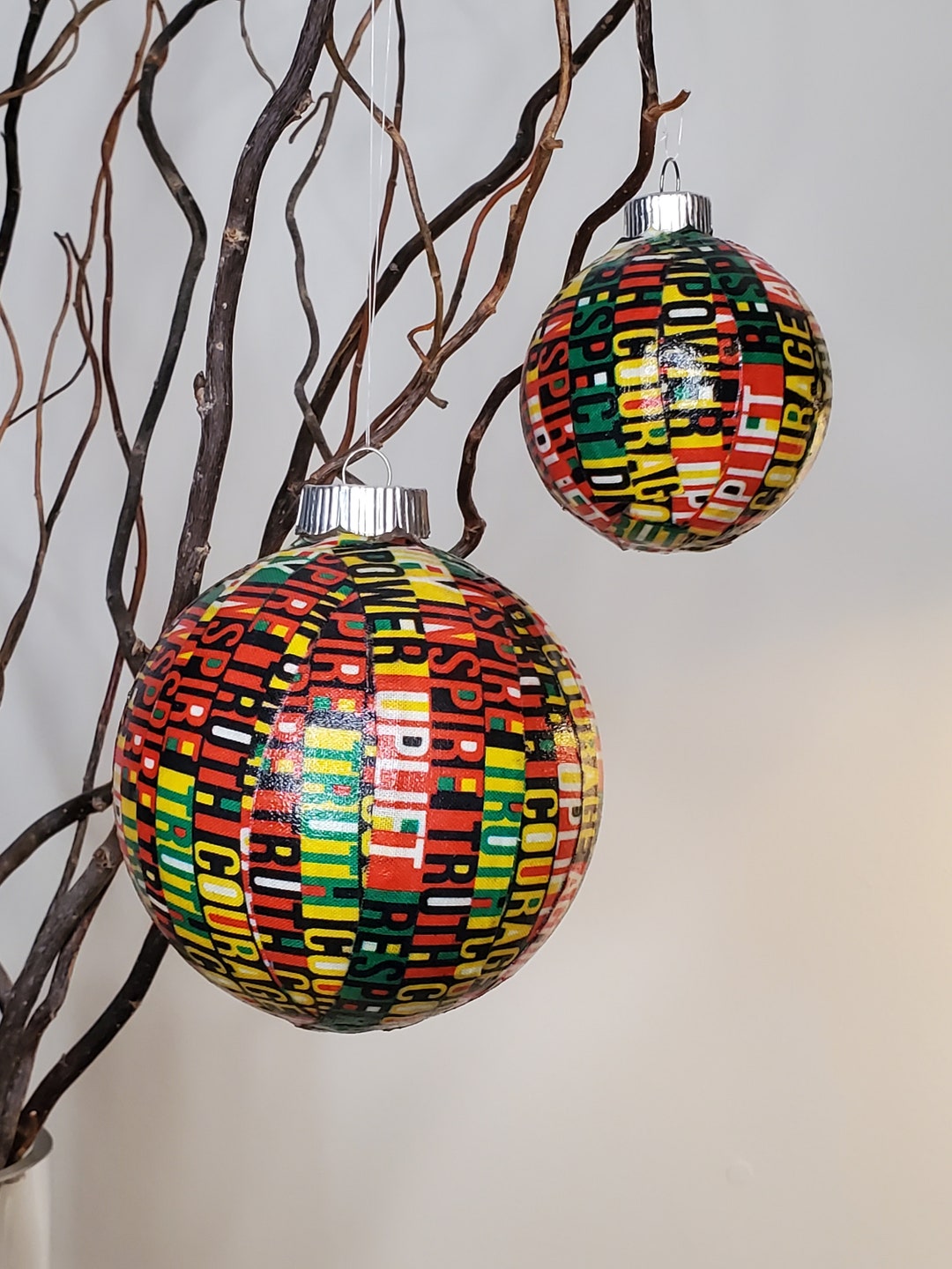 African Print | Inspiring Words | Black History Christmas Ornament - Etsy