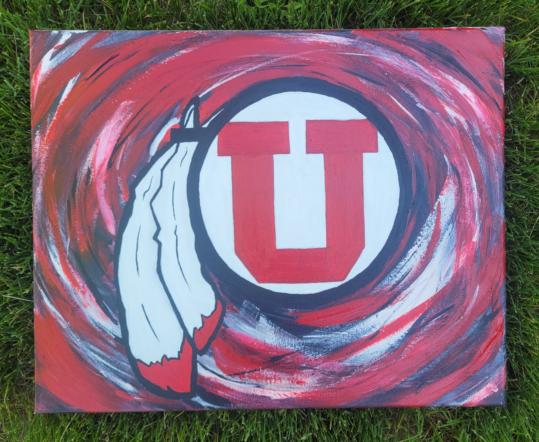 Utah Utes Logo Painting - Etsy