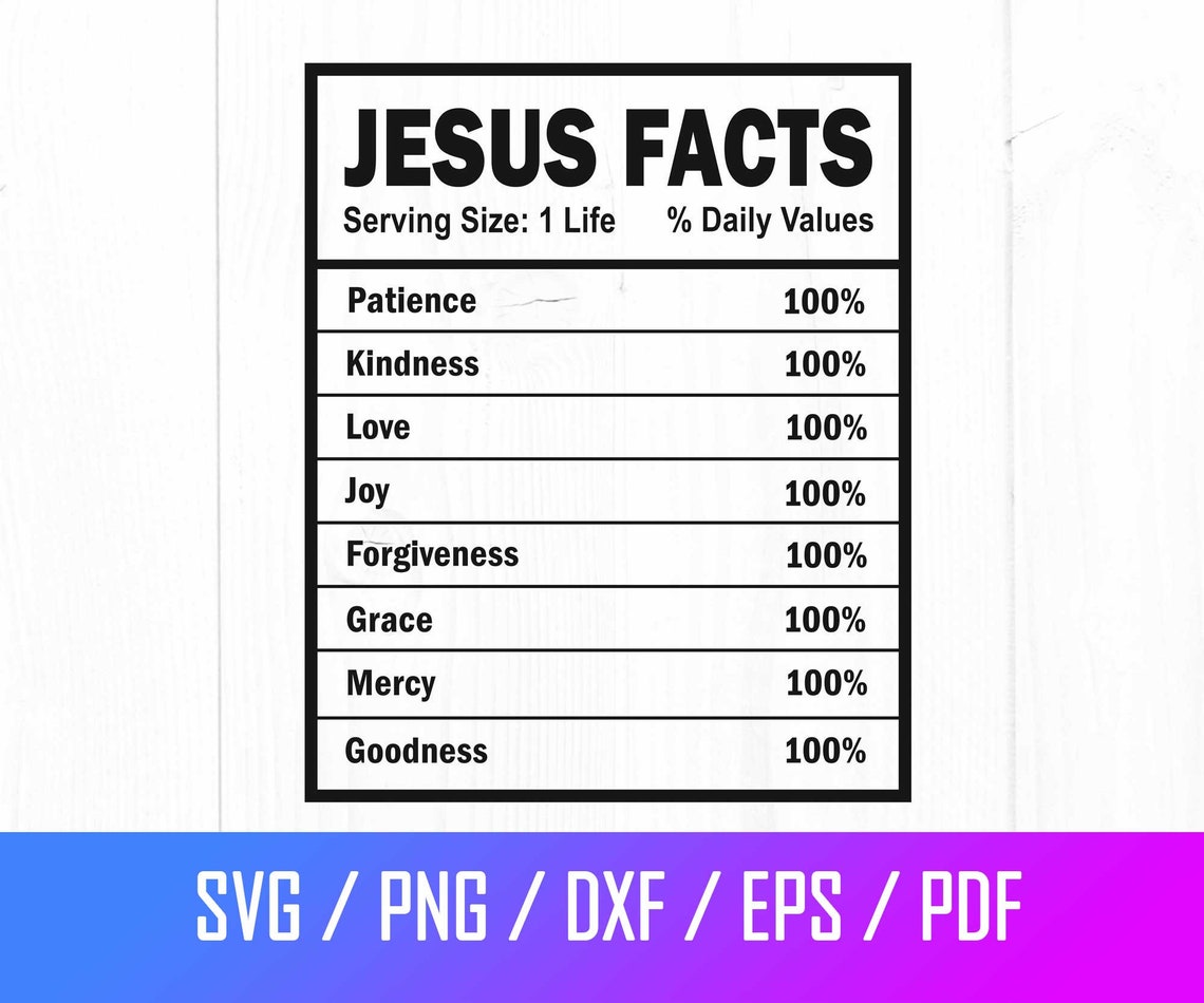 Jesus Facts Svg Christian Svg Jesus Svg God Svg Bible - Etsy