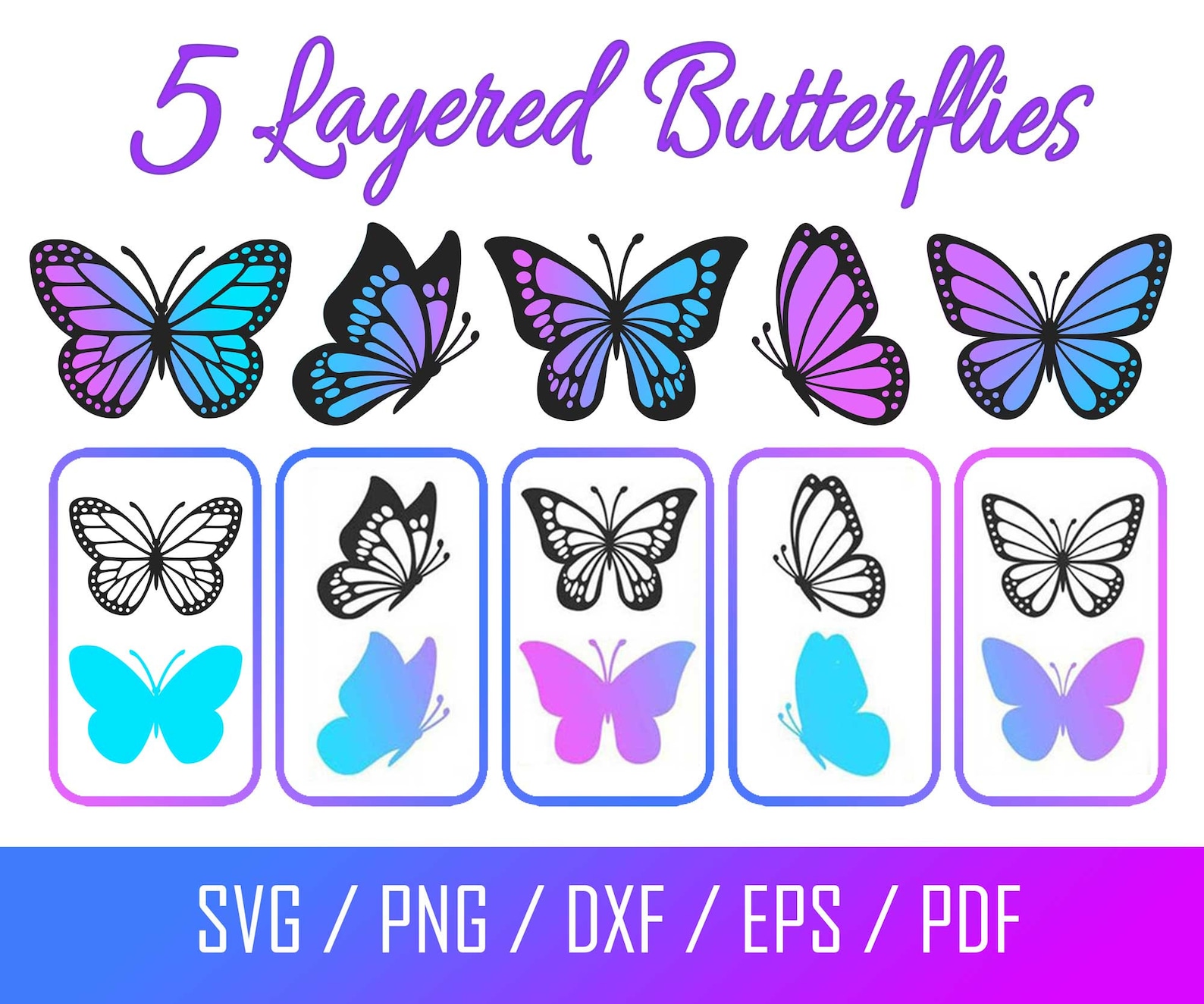 Butterfly SVG Butterfly Bundle SVG Files Butterfly SVG | Etsy Canada