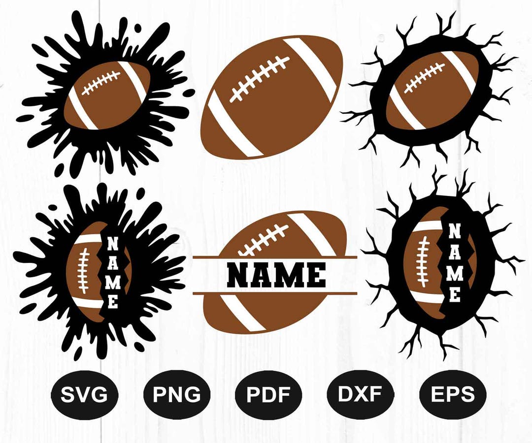 Football Svg Bundle, Football Monogram Svg, Football Designs, Football ...