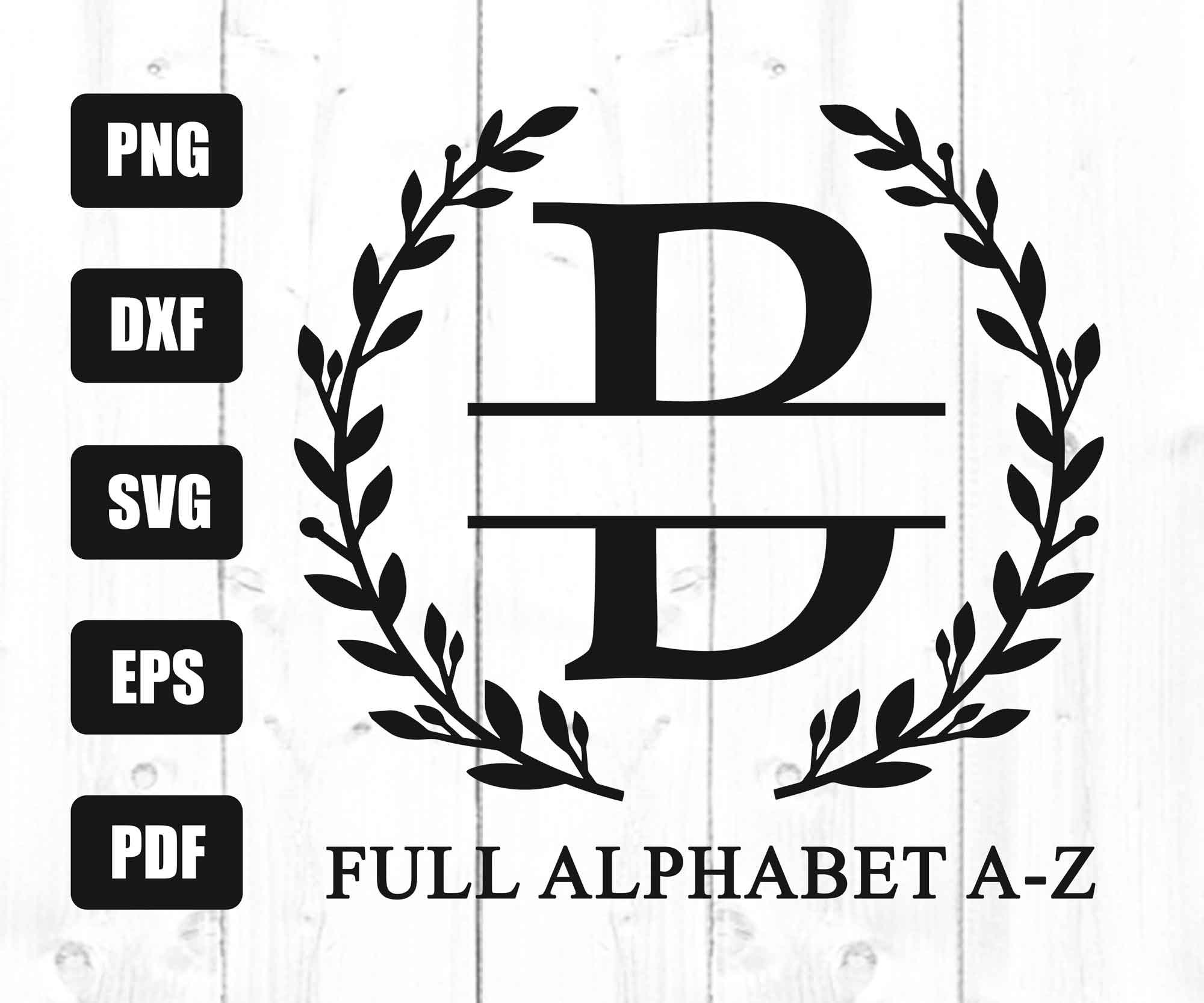 Font Monogram Svg Bundle Split Monogram Letters Svg Family - Etsy