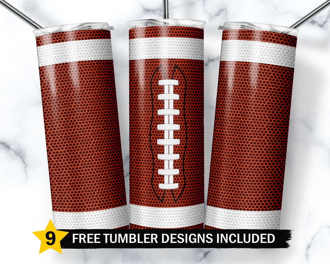 Football Tumbler Designs, Football Tumbler Wrap, 20oz Skinny Tumbler ...