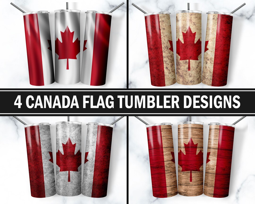 Canada Day Tumbler Designs Bundle, Canadian Flag Tumbler Wrap, 20oz ...