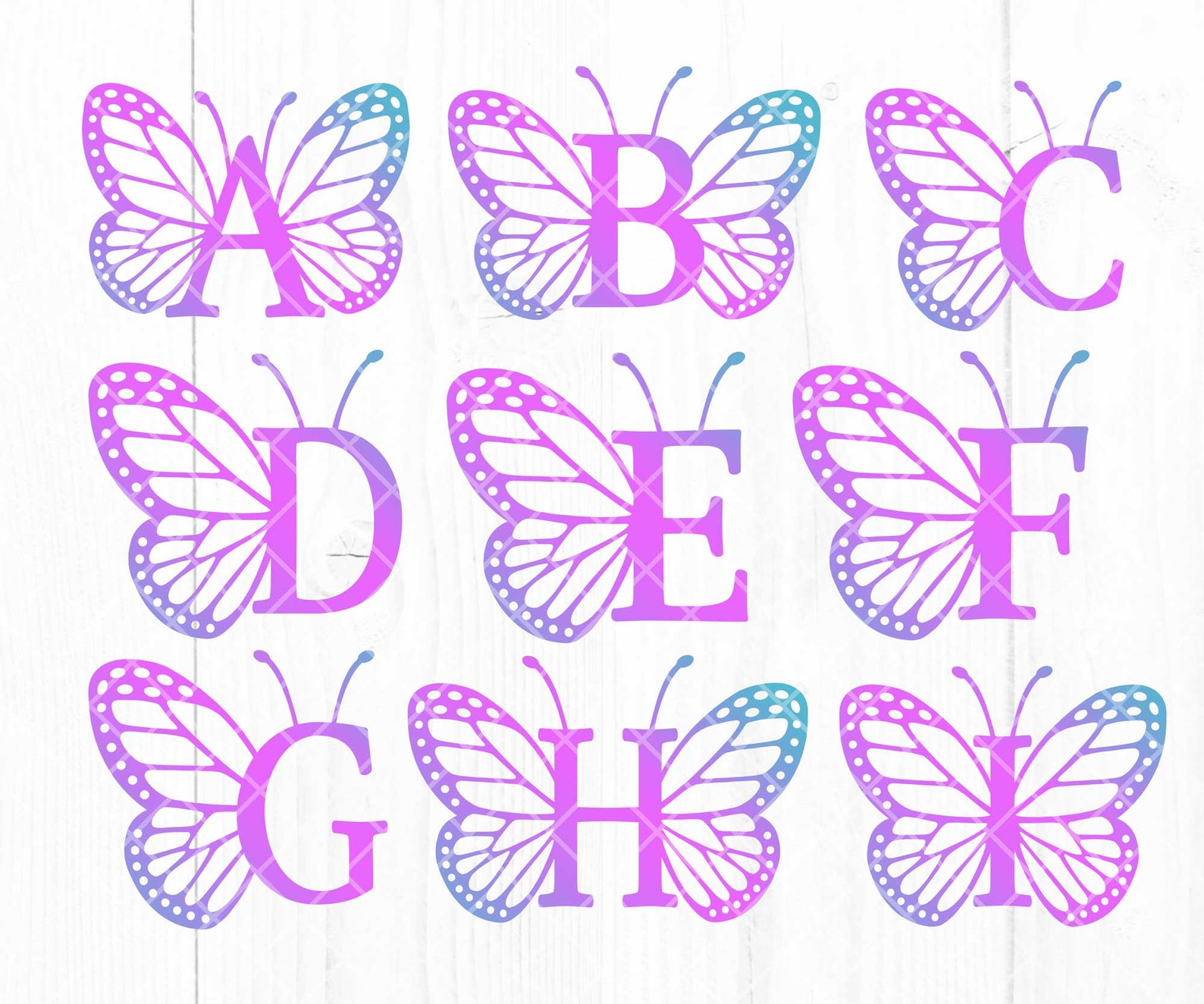 Butterfly Monogram Svg Butterfly Svg Butterfly Svg Bundle - Etsy Canada