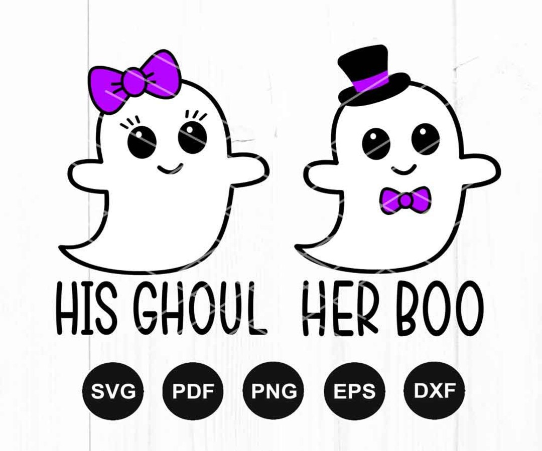 Her Boo Svg, His Ghoul Svg, Halloween Svg, Halloween Designs, Halloween ...