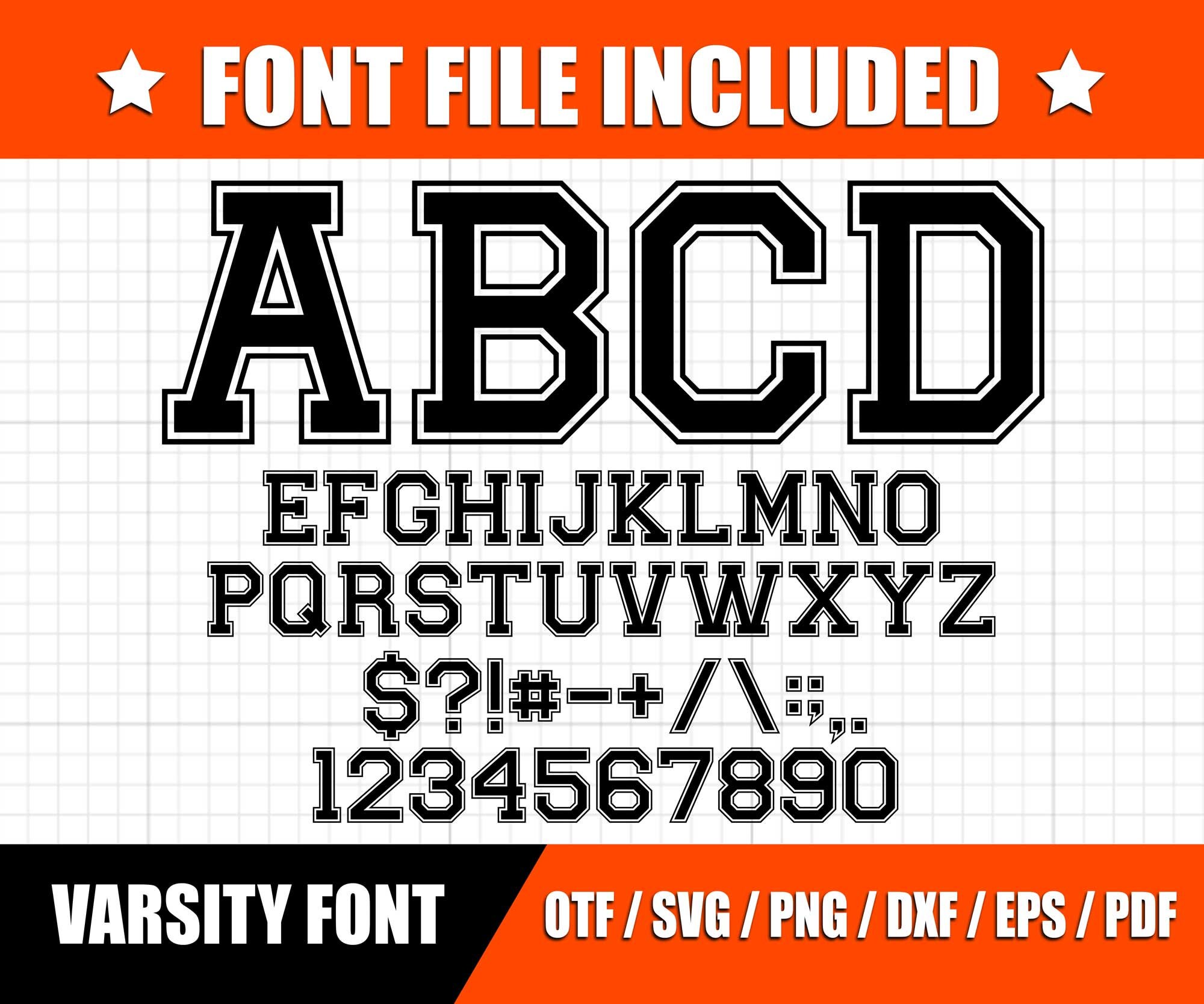 Varsity Font College Font Jersey Font Varsity Letters - Etsy