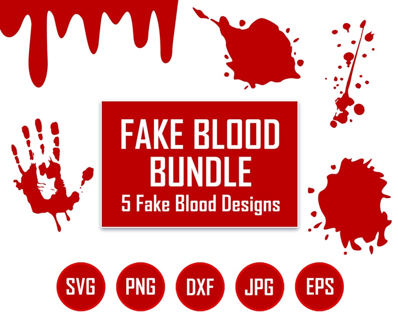 Blood Splatter Svg Dripping Svg Fake Blood Svg Blood Svg | Etsy