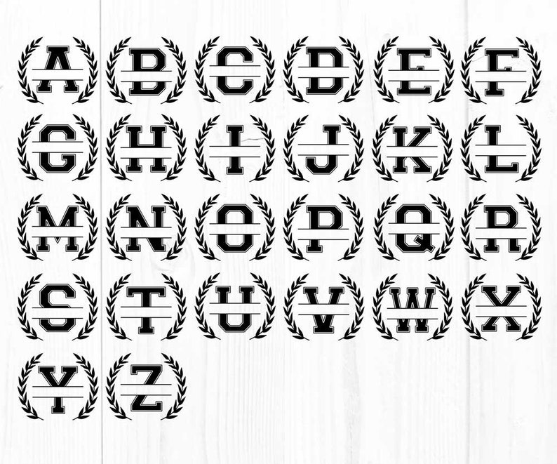 Font Monogram Svg College University Varsity Font Monogram - Etsy