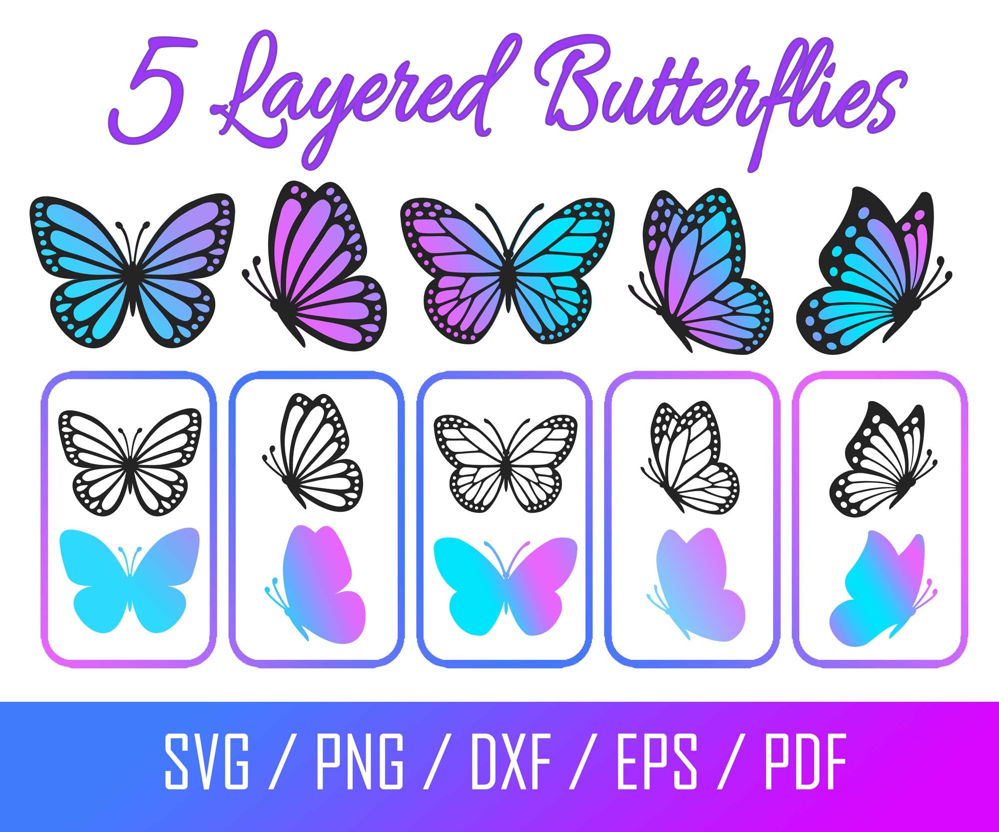 Butterfly SVG Butterfly Bundle SVG Files Butterfly SVG - Etsy Australia