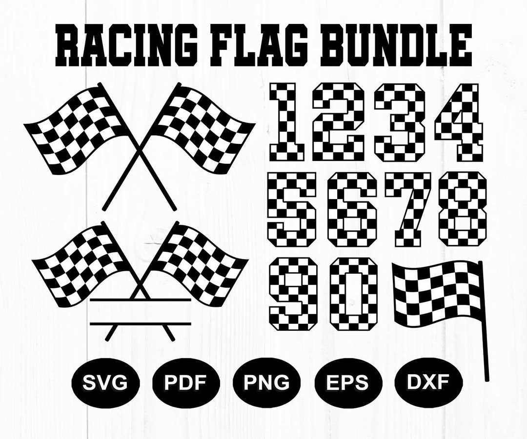 Racing Flag Svg, Racing Clipart, Checkered Flag Designs, Racing Numbers ...