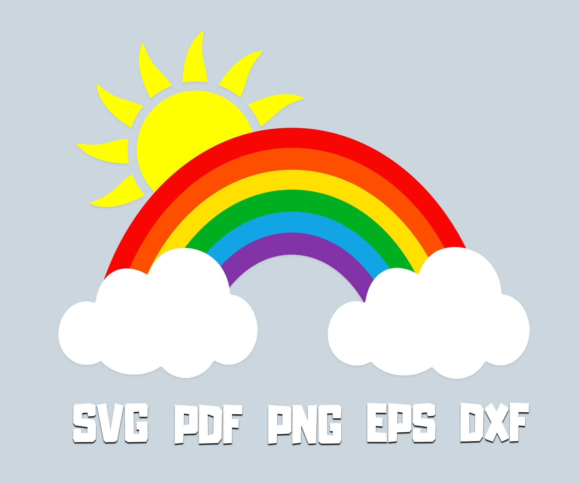 Rainbow Svg, Rainbow Clipart, Rainbow Svg Cut File for Cricut, Rainbow ...