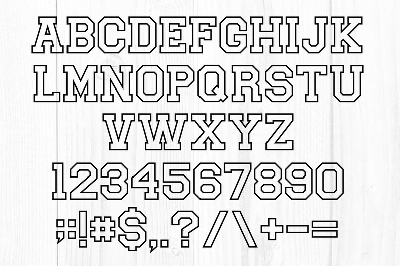 Varsity Font College Font Jersey Font Varsity Letters - Etsy