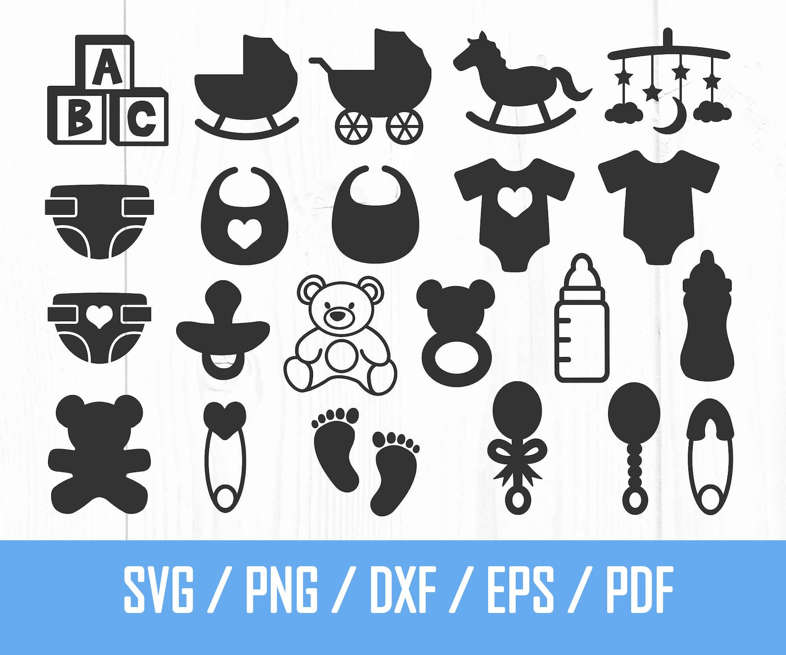 Baby Svg Bundle, Baby Shower Svg, Newborn Svg Bundle, Baby Footprints ...