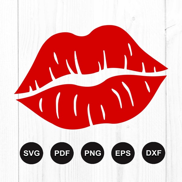 Kissing Lips Silhouette - Etsy