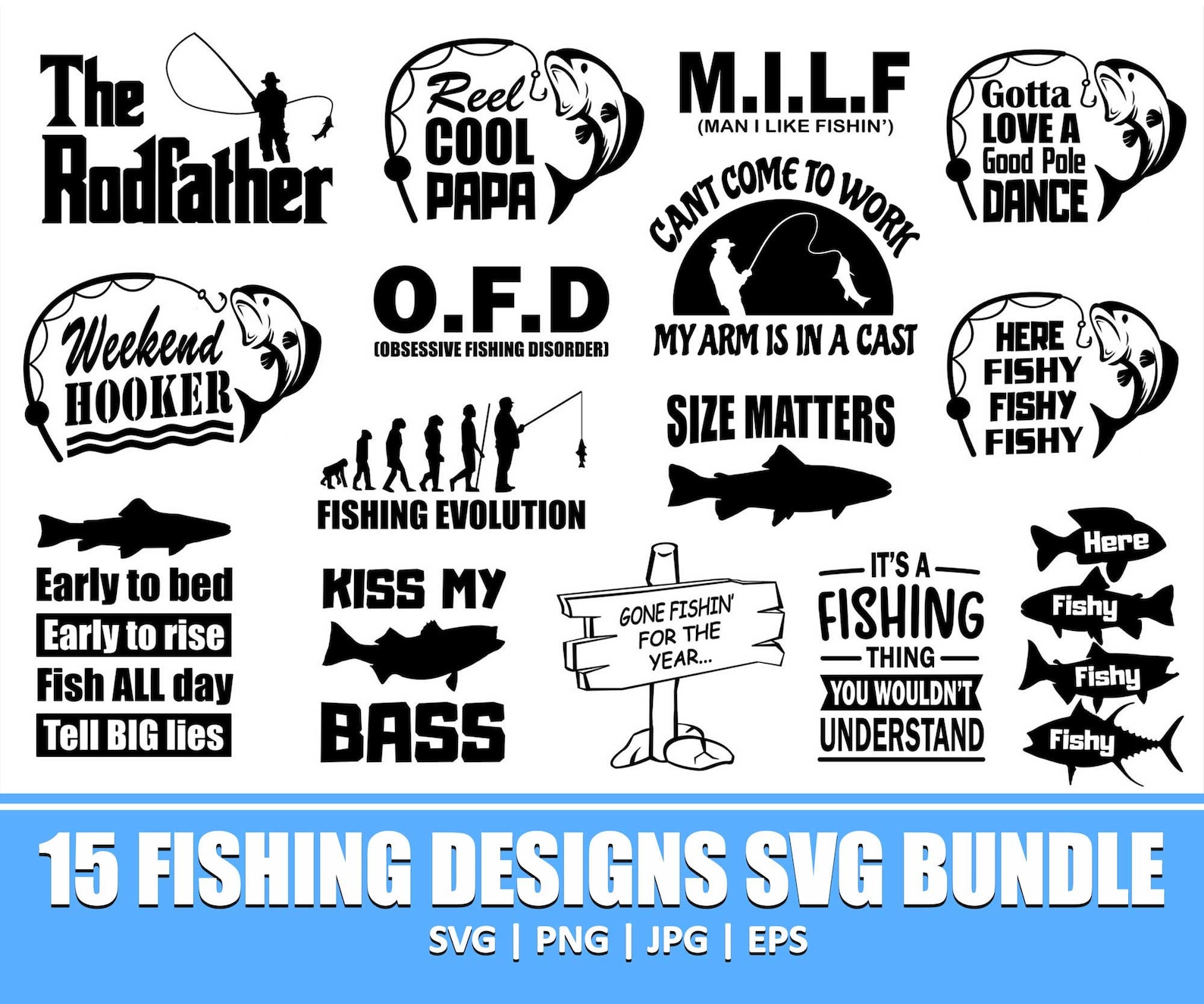 Fishing Svg Fishing Svg Bundle Fishing Svg for Cricut | Etsy