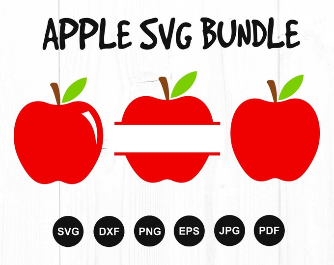 Apple SVG Apple Monogram Svg Back to School Svg School Monogram Svg ...