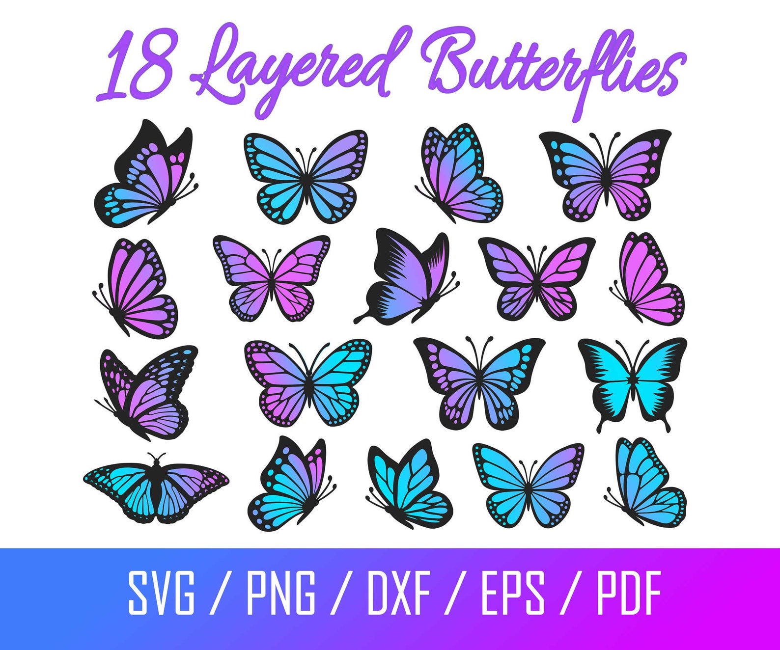 Butterfly SVG Butterfly Bundle SVG Files Butterfly SVG | Etsy