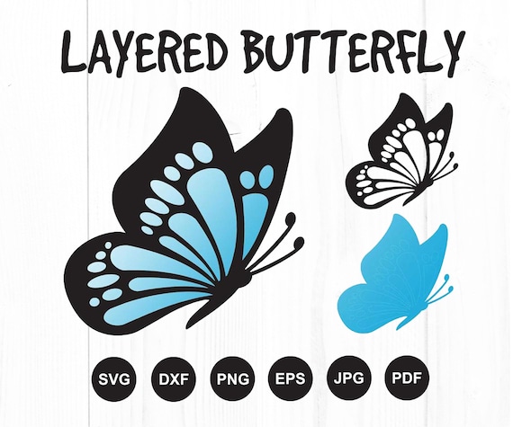 Butterfly SVG Butterfly SVG File Layered Butterfly SVG | Etsy