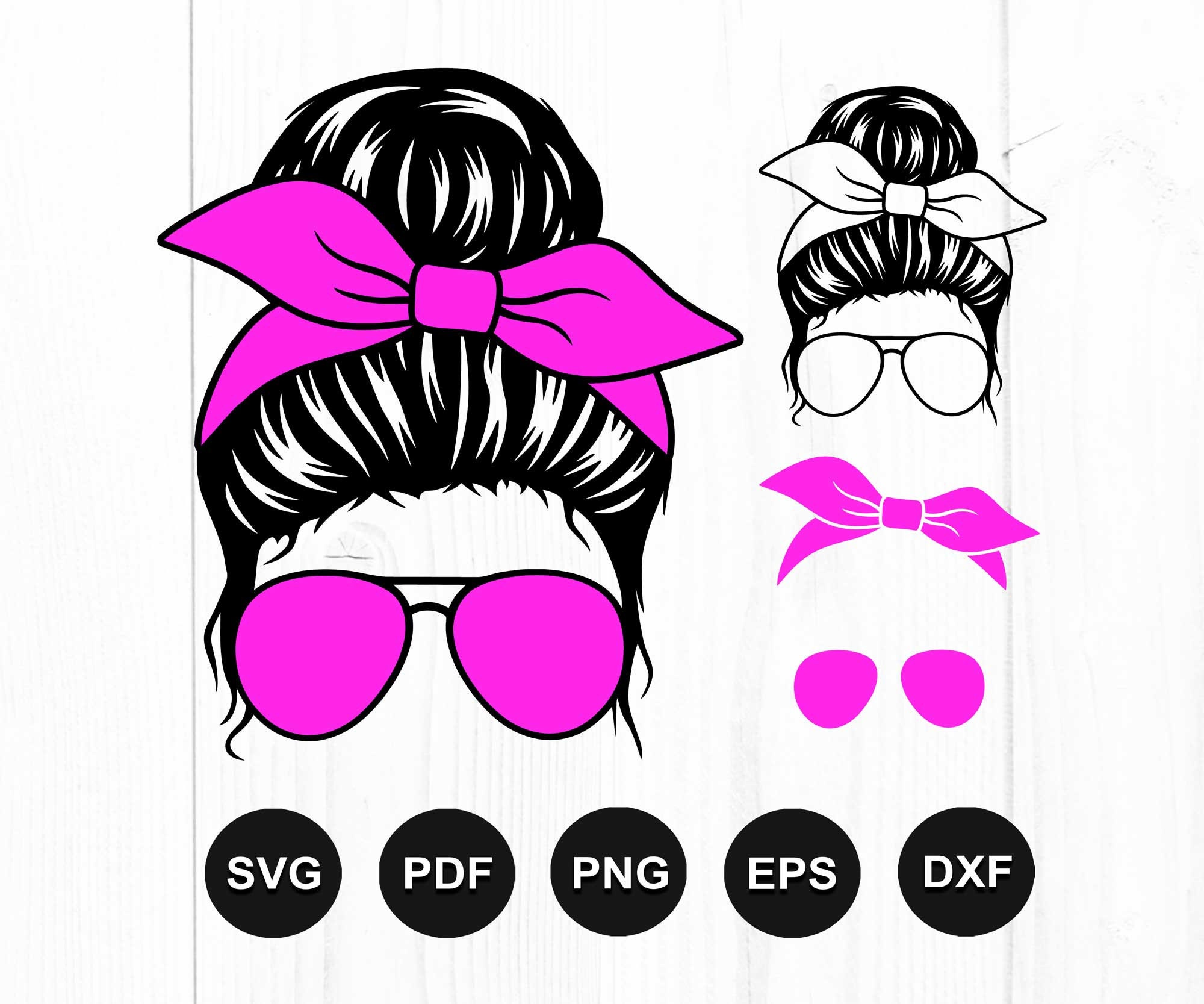 Mom Life Svg Messy Bun Svg Messy Bun Mom Svg Mom Skull Svg Etsy