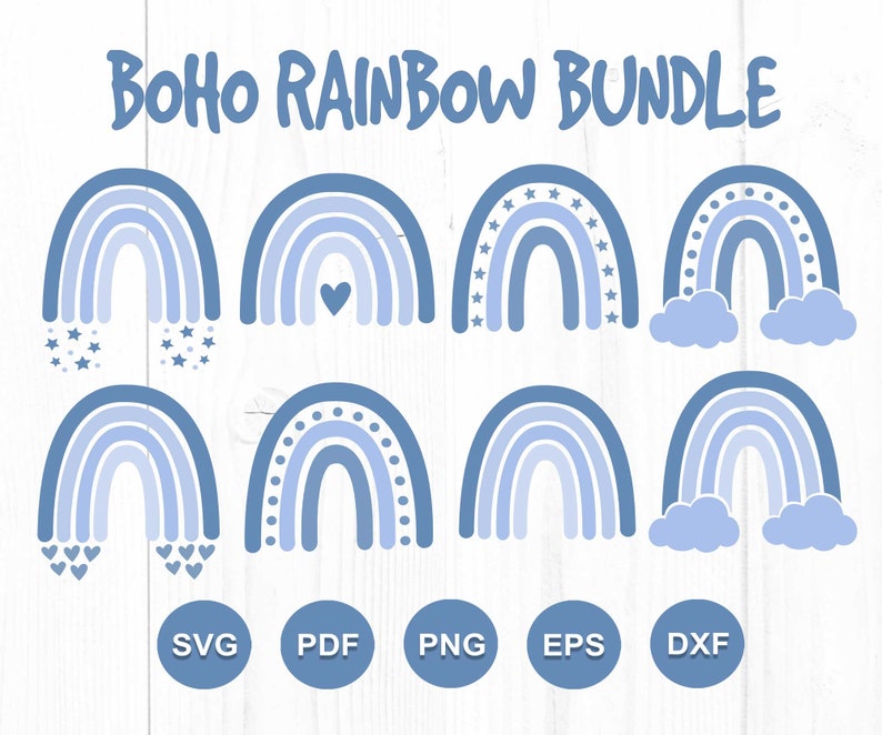 Boho Rainbow Svg Boho Rainbow Svg Bundle Rainbow Svg Pastel - Etsy