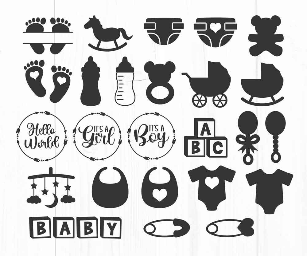 Baby SVG Bundle Baby Shower SVG Newborn SVG Bundle Baby - Etsy