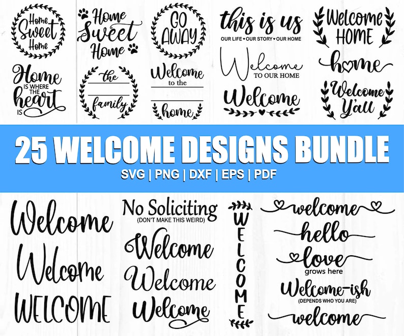 Welcome Sign Svg Welcome Svg Bundle Farmhouse Sign Svg - Etsy
