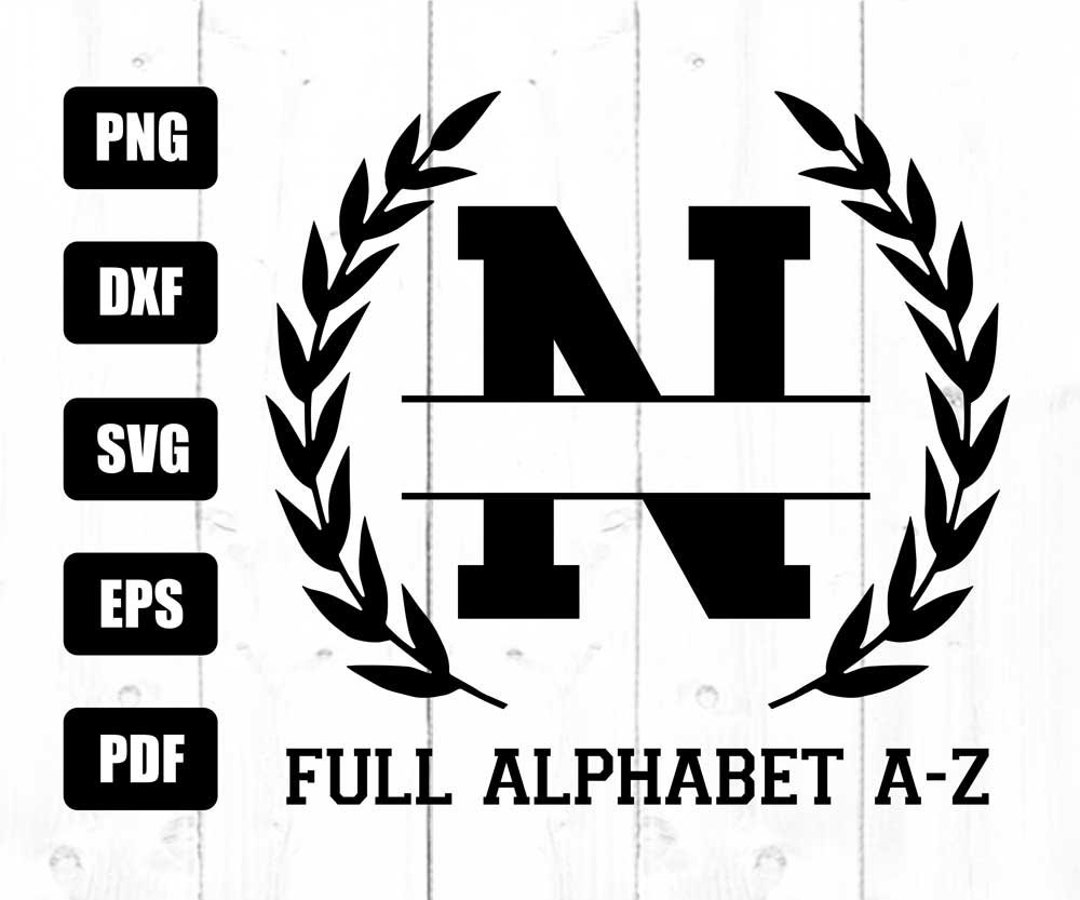 Font Monogram Svg, College University Varsity Font Monogram Letters Svg ...