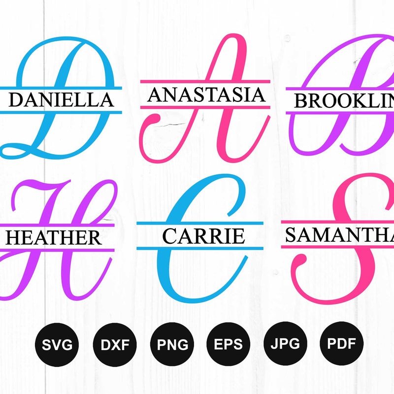 Split Monogram - Etsy