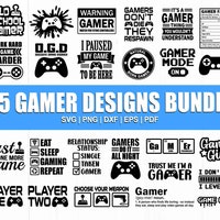 Gamer Svg - Etsy