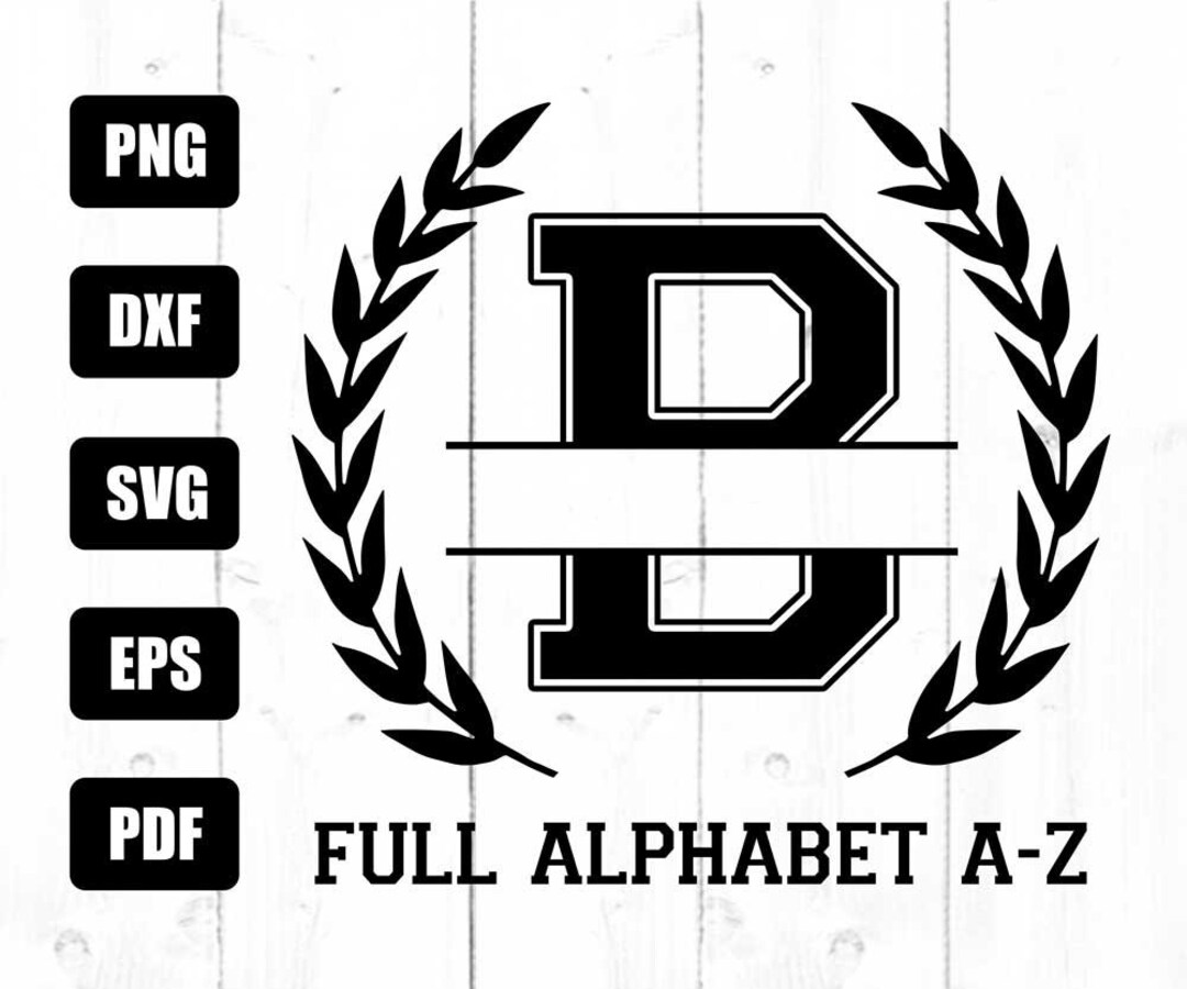 Font Monogram Svg, College University Varsity Font Monogram Letters Svg ...