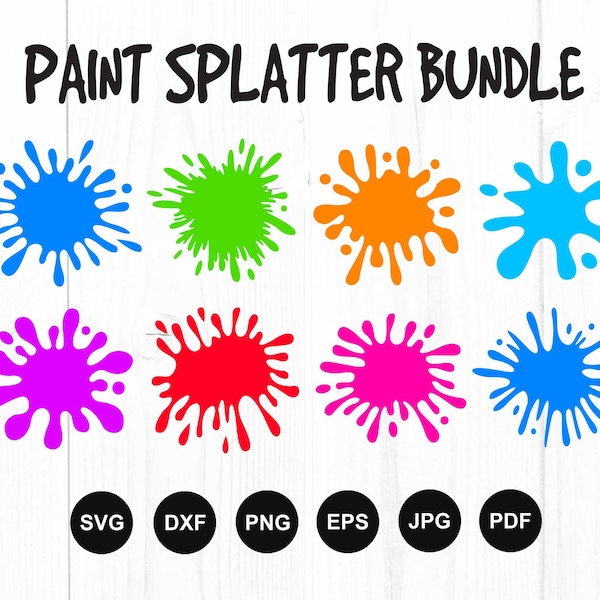 Paint Splats Svg - Etsy