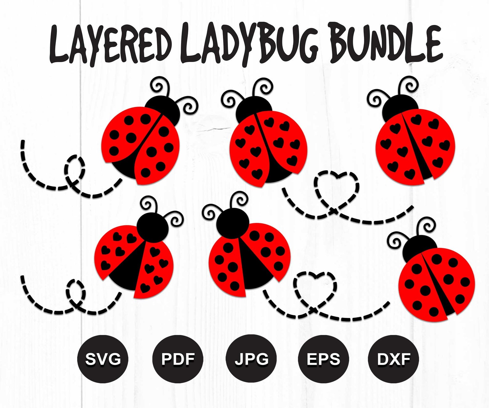 Ladybug SVG Ladybug Bundle SVG Files Ladybug SVG Layered - Etsy