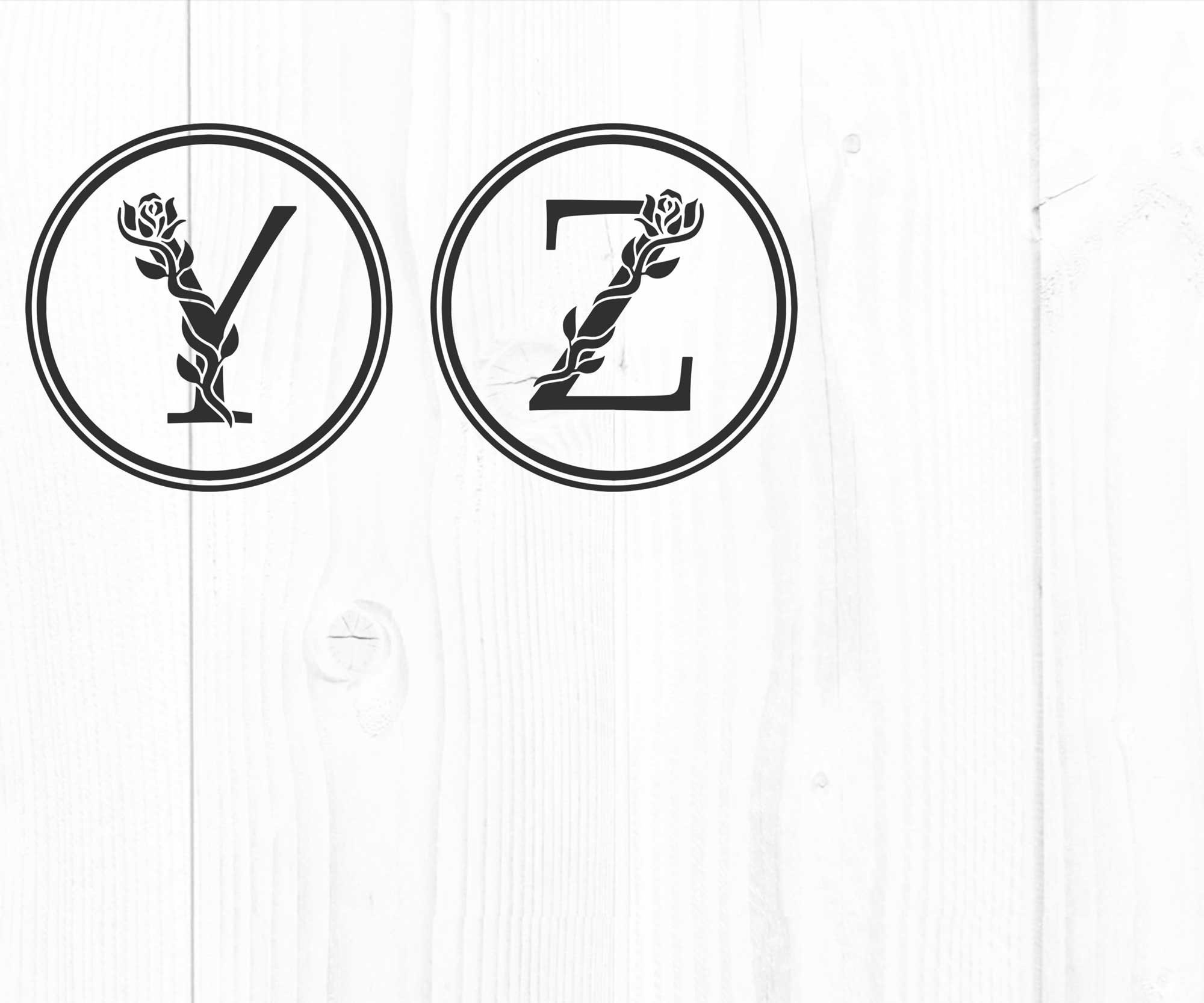 Vine Monogram Font Svg Font Monogram Svg Bundle Floral Font - Etsy