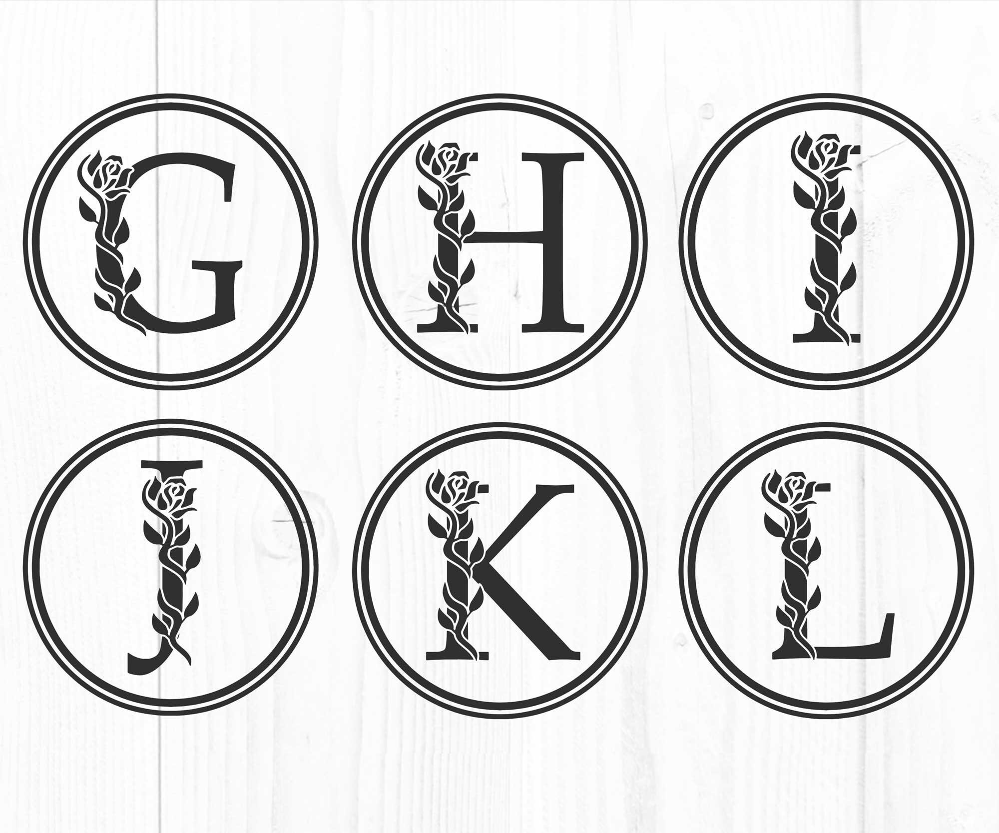 Vine Monogram Font Svg Font Monogram Svg Bundle Floral Font - Etsy