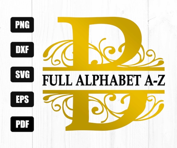 Split Monogram Svg Font Monogram Svg Bundle Alphabet Svg - Etsy Canada