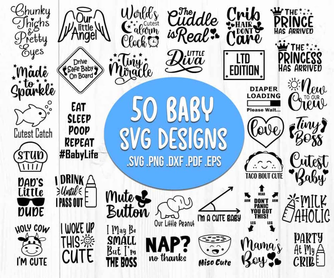 Baby SVG Bundle Baby Shower SVG Newborn SVG Bundle Baby - Etsy