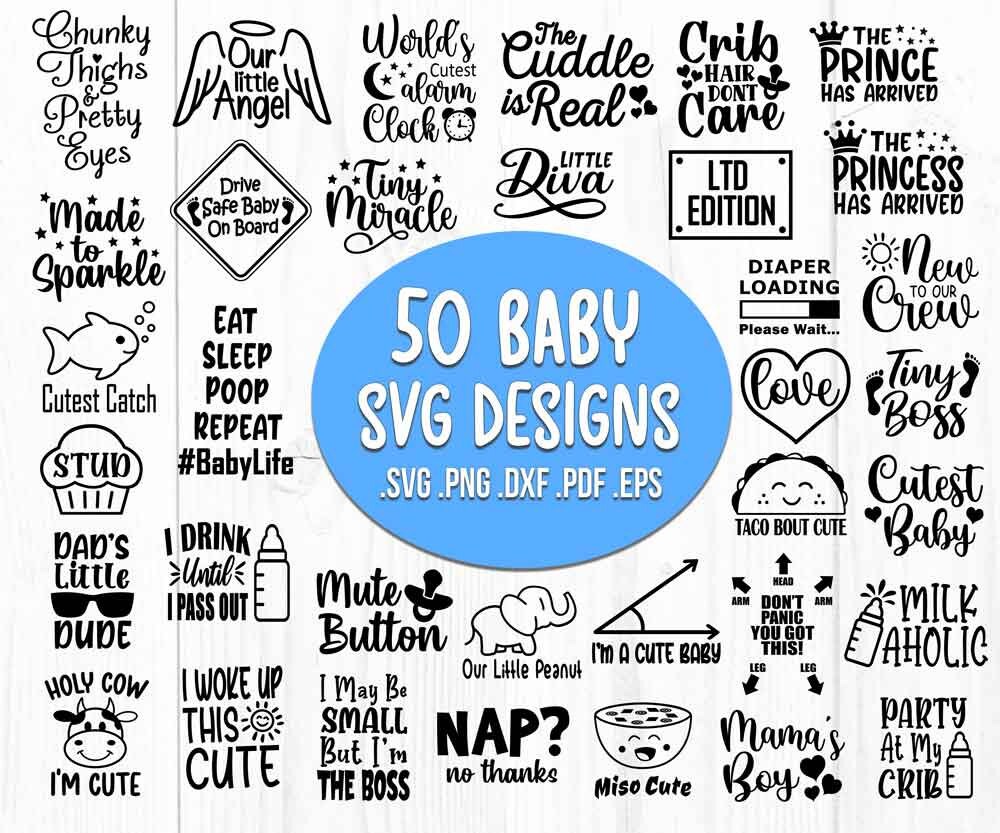 Baby SVG Bundle Baby Shower SVG Newborn SVG Bundle Baby - Etsy