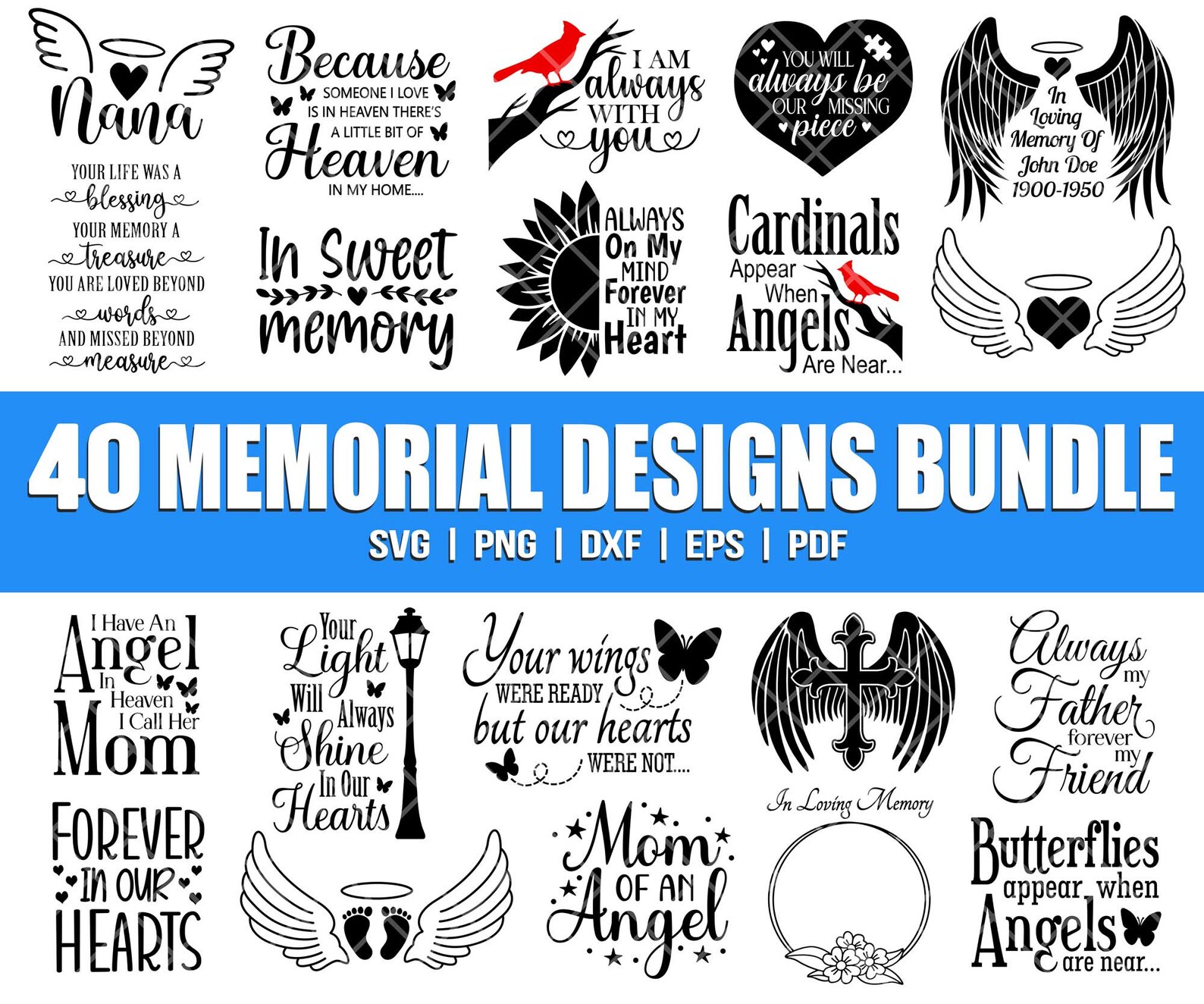 Memorial Svg Bundle Bereavement Svg Memorial Quotes Svg - Etsy Australia