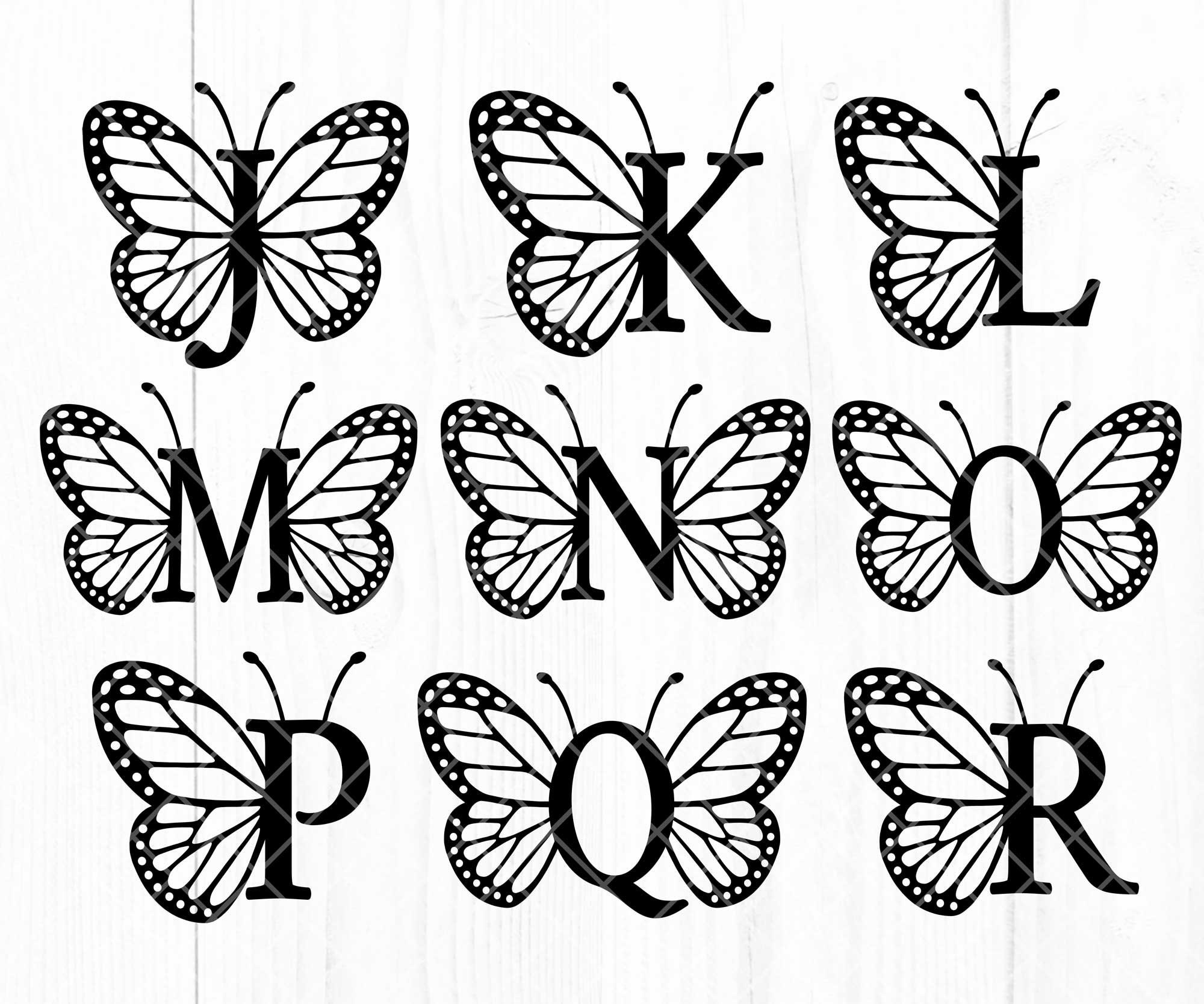 Butterfly Monogram Svg Butterfly Svg Butterfly Svg Bundle - Etsy Canada