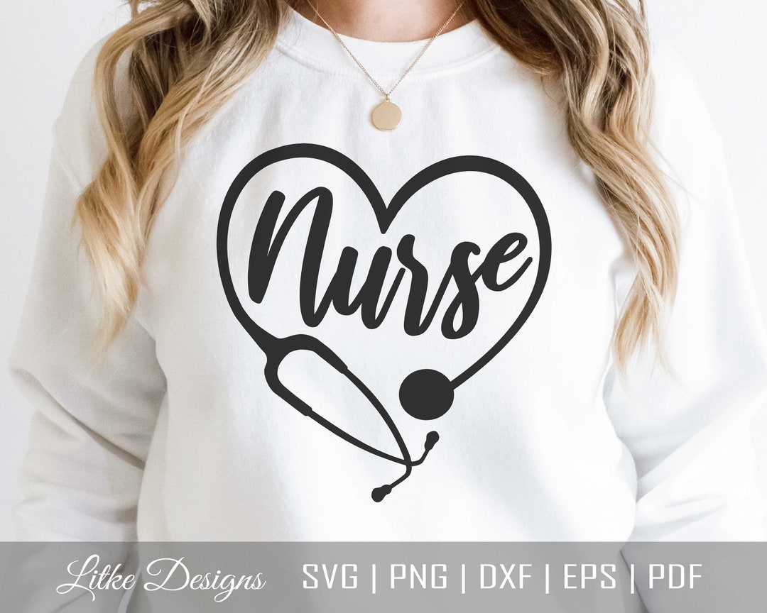 Nurse Svg | Nurse Clipart | Nurse Life Svg | Heart Stethoscope Svg ...