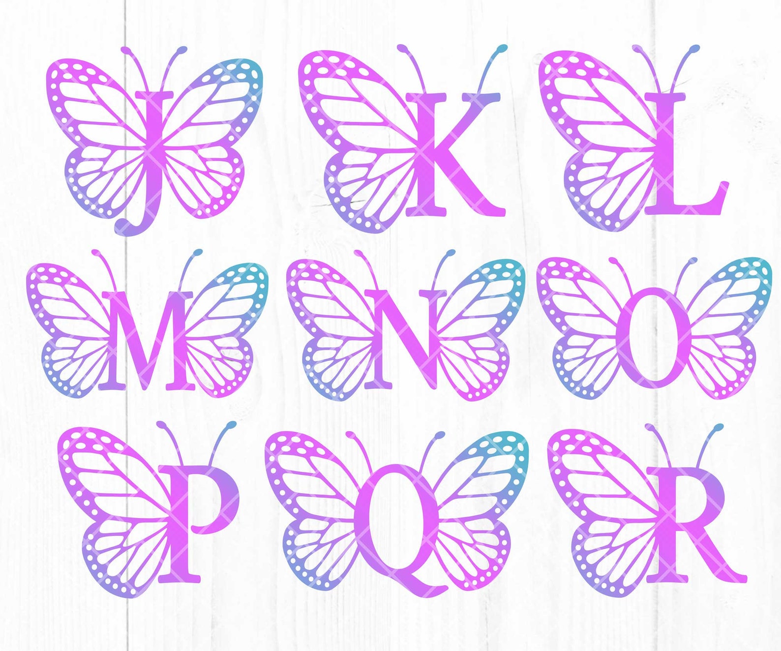 Butterfly Monogram Svg Butterfly Svg Butterfly Svg Bundle - Etsy New ...