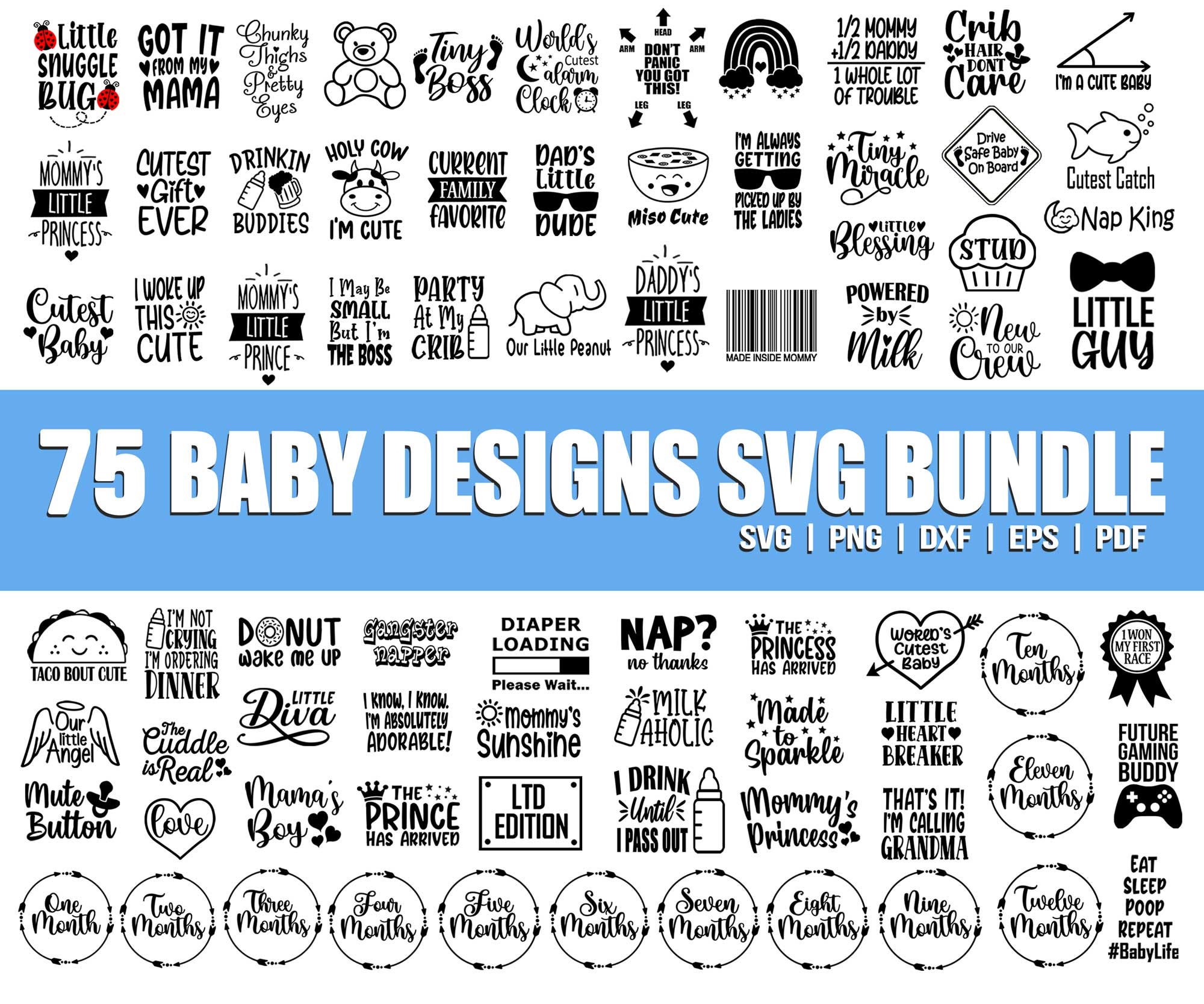 Baby SVG Bundle Baby Shower SVG Newborn SVG Bundle Baby | Etsy Canada