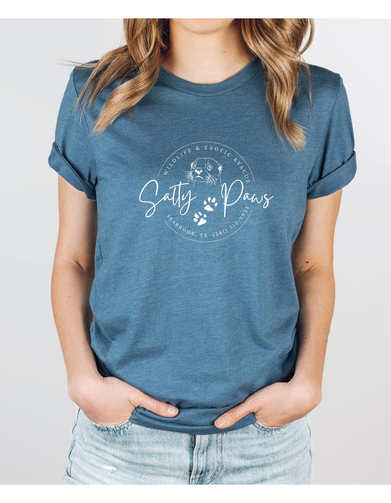 Salty Paws Wildlife Rescue Logo Fundraising T-shirt for Rescue Efforts ...