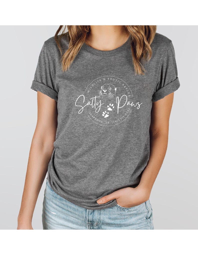 Salty Paws Wildlife Rescue Logo Fundraising T-shirt for Rescue Efforts ...
