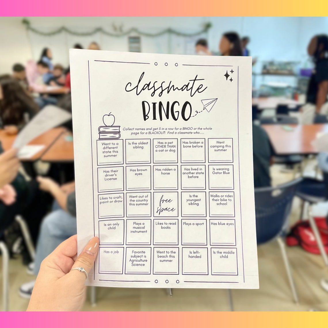 Printable Classroom Resources for Teachers: Classmate Bingo - Download ...